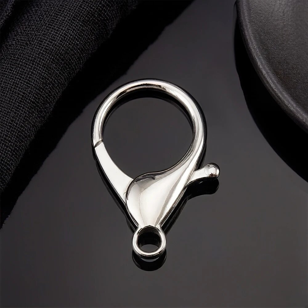 Застежки-карабины Ailimi, сплав, 10 шт, разноцветные Черный, Rhodium