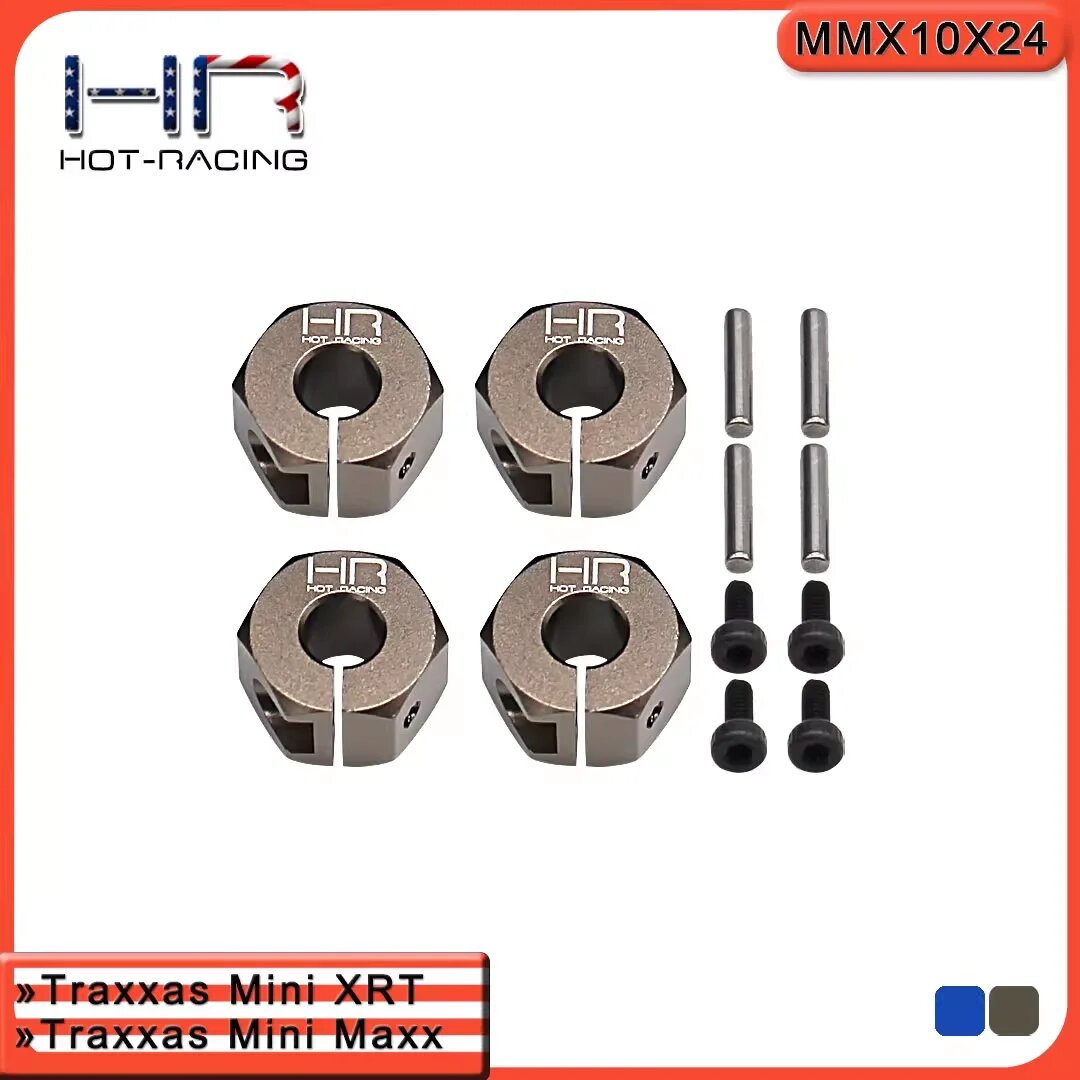 Hot Racing Шестигранники 12мм Titanium Gray для Traxxas Mini Maxx XRT