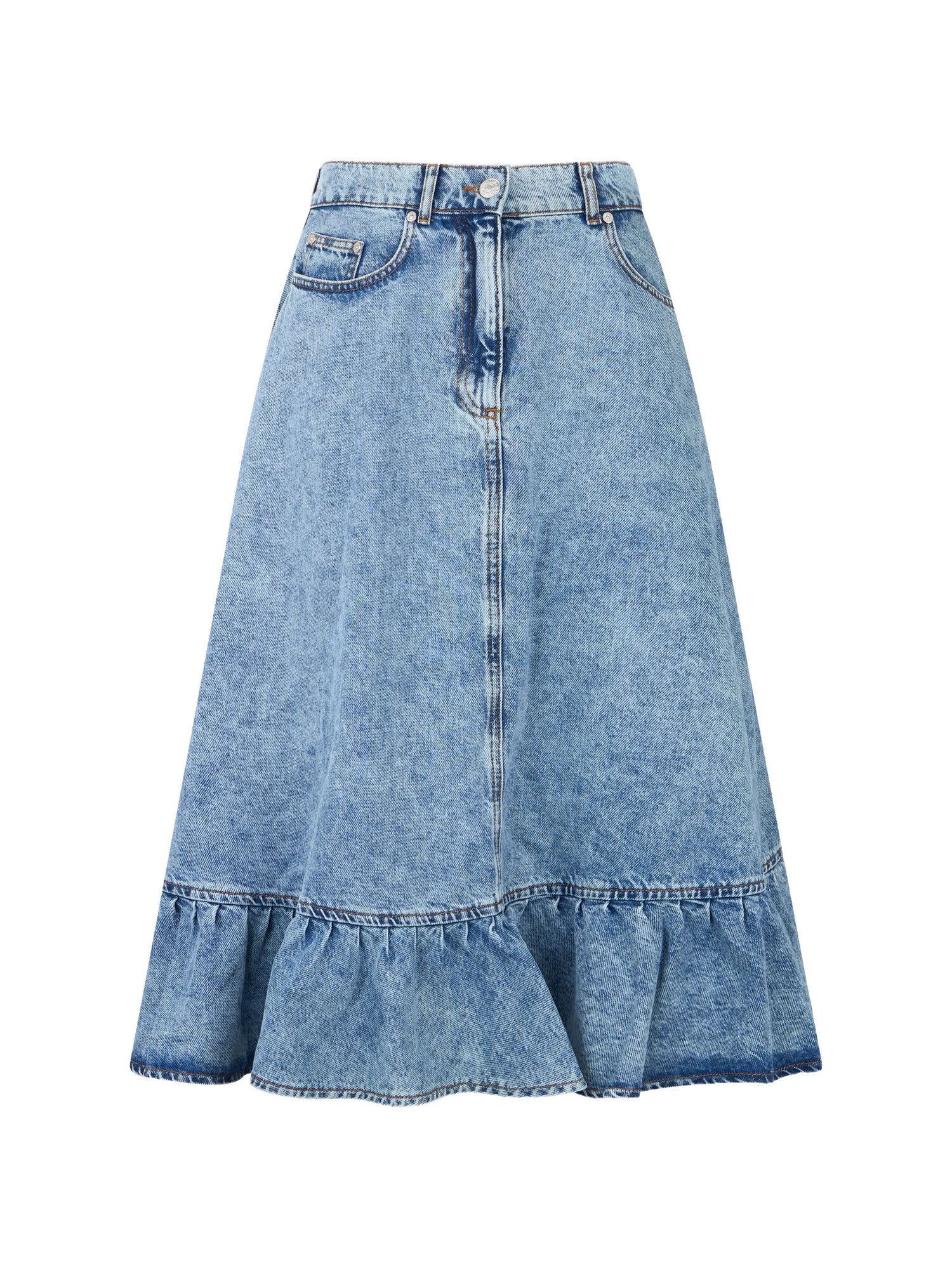 Юбка Ruffled flared midi skirt