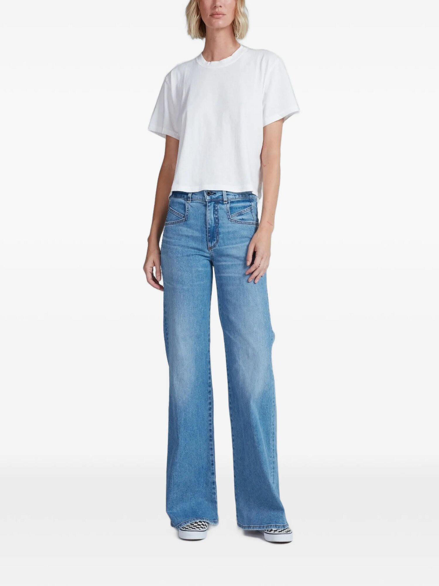Джинсы ASKK NY Brighton patch-pocket wide-leg jeans, размер 26, синий — фото 1