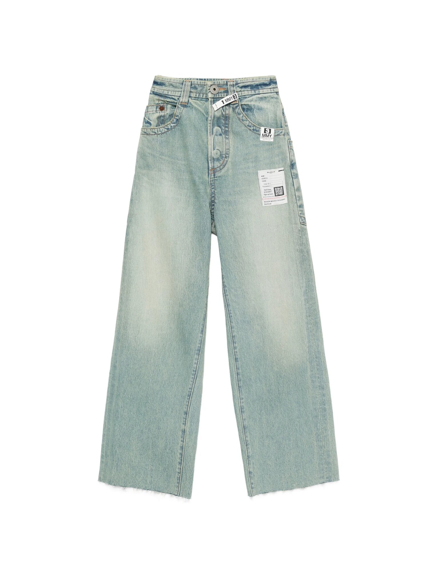 Джинсы Logo-patch straight-leg jeans 
