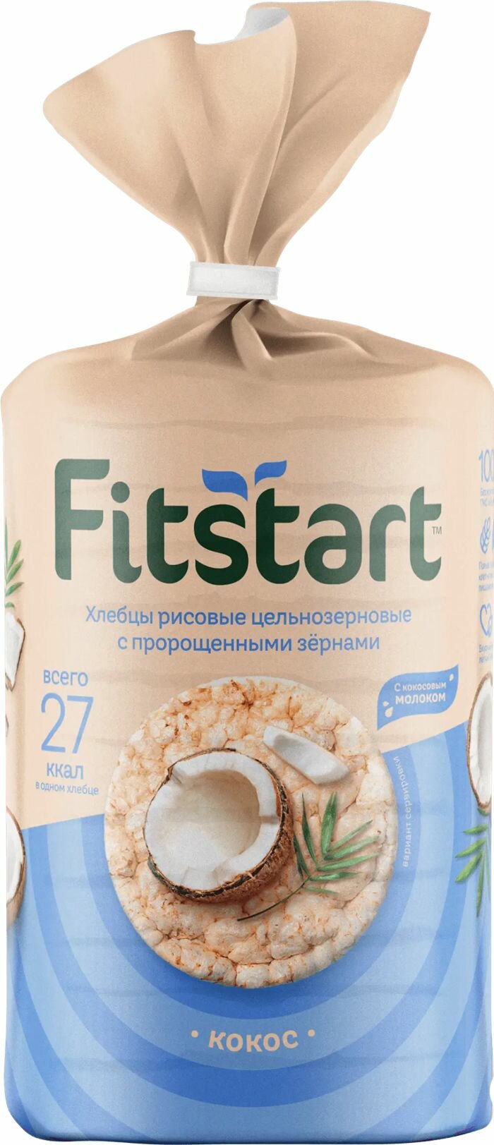 Хлебцы рисовые Кокос FITSTART,100г х 2шт