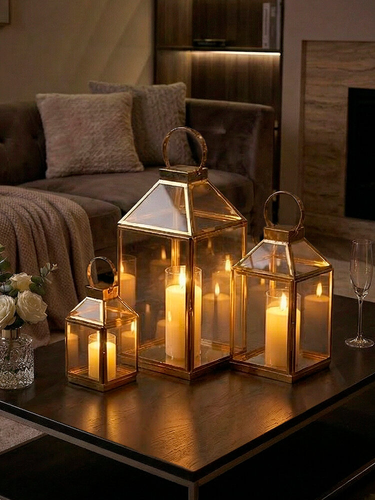Набор декоративных фонарей Steel Light, металл, стекло, 3 шт.