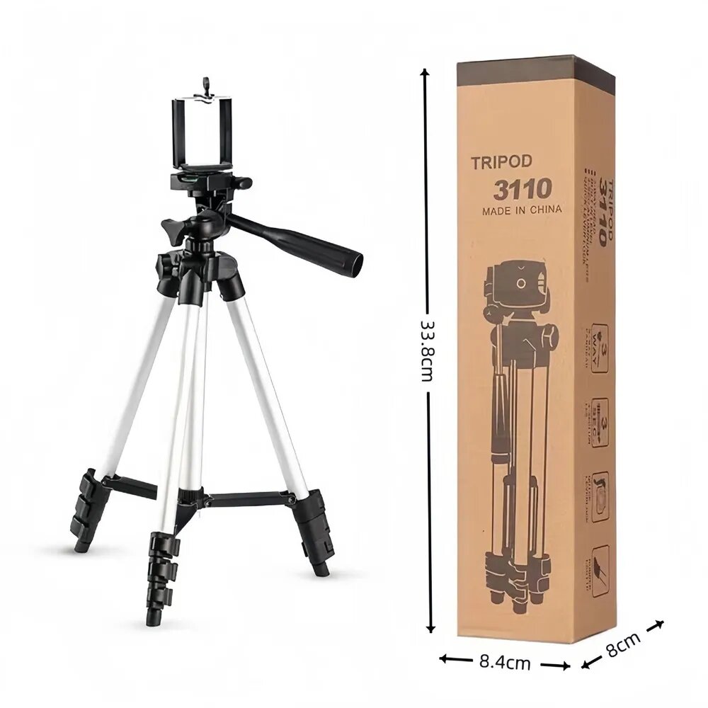Штатив для телефона и камеры универсальный Tripod 3110 телескопический от 36 до 106 см