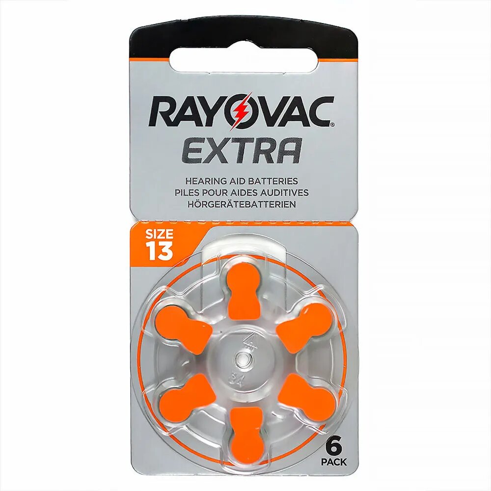 Элемент питания Rayovac Extra ZA13, 60шт — фото 1