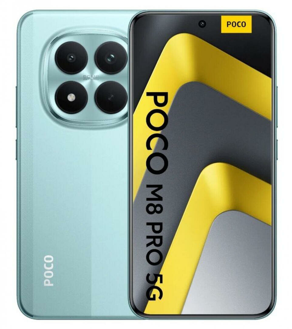 Смартфон Xiaomi Poco M8 Pro 5G, AMOLED, 12/512Gb, Dual nano SIM, Green (Зеленый)