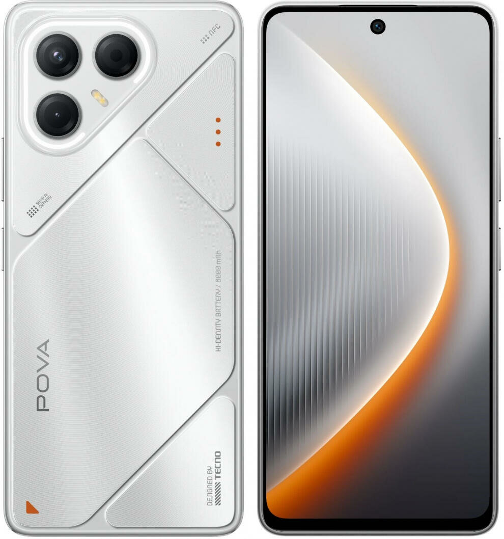 Смартфон TECNO POVA 7, 5G, NFC, 8/256Gb, Magic Silver (Серебристый)