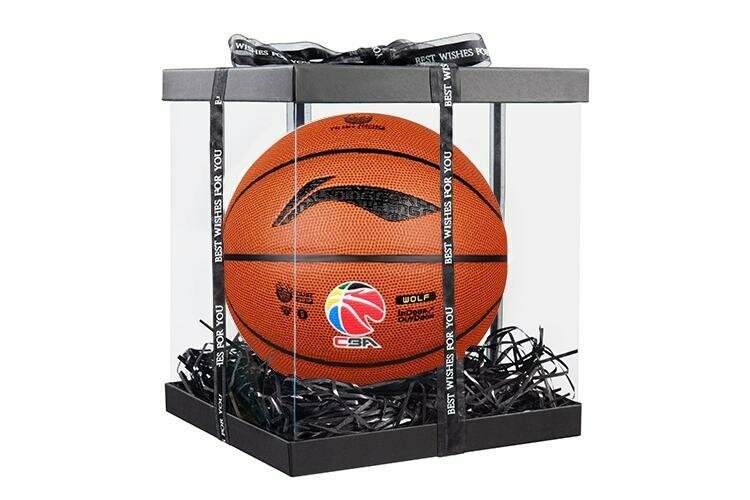 Баскетбольный мяч унисекс Li Ning CBA Collection Pu, коричневый, размер 7, версия для материкового Китая