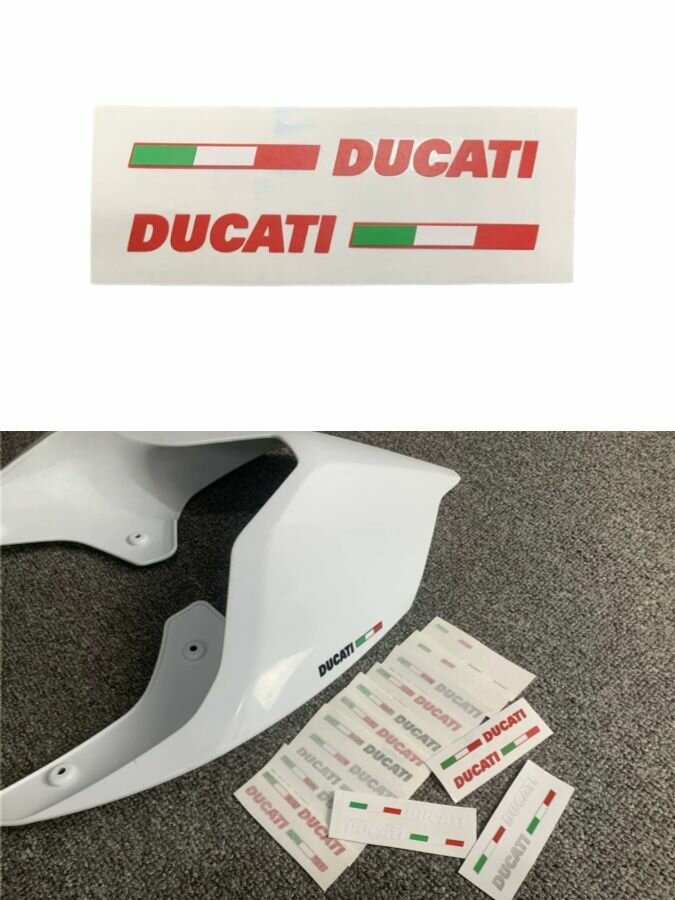 Наклейки DUCATI буквенные, комплект 2 шт, декоративные стикеры для мотоцикла, водонепроницаемые, тюнинг-стайлинг