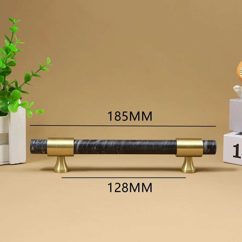 Ручка для шкафа Diana's-Hardware из хрустального стекла Black-H128 L185MM