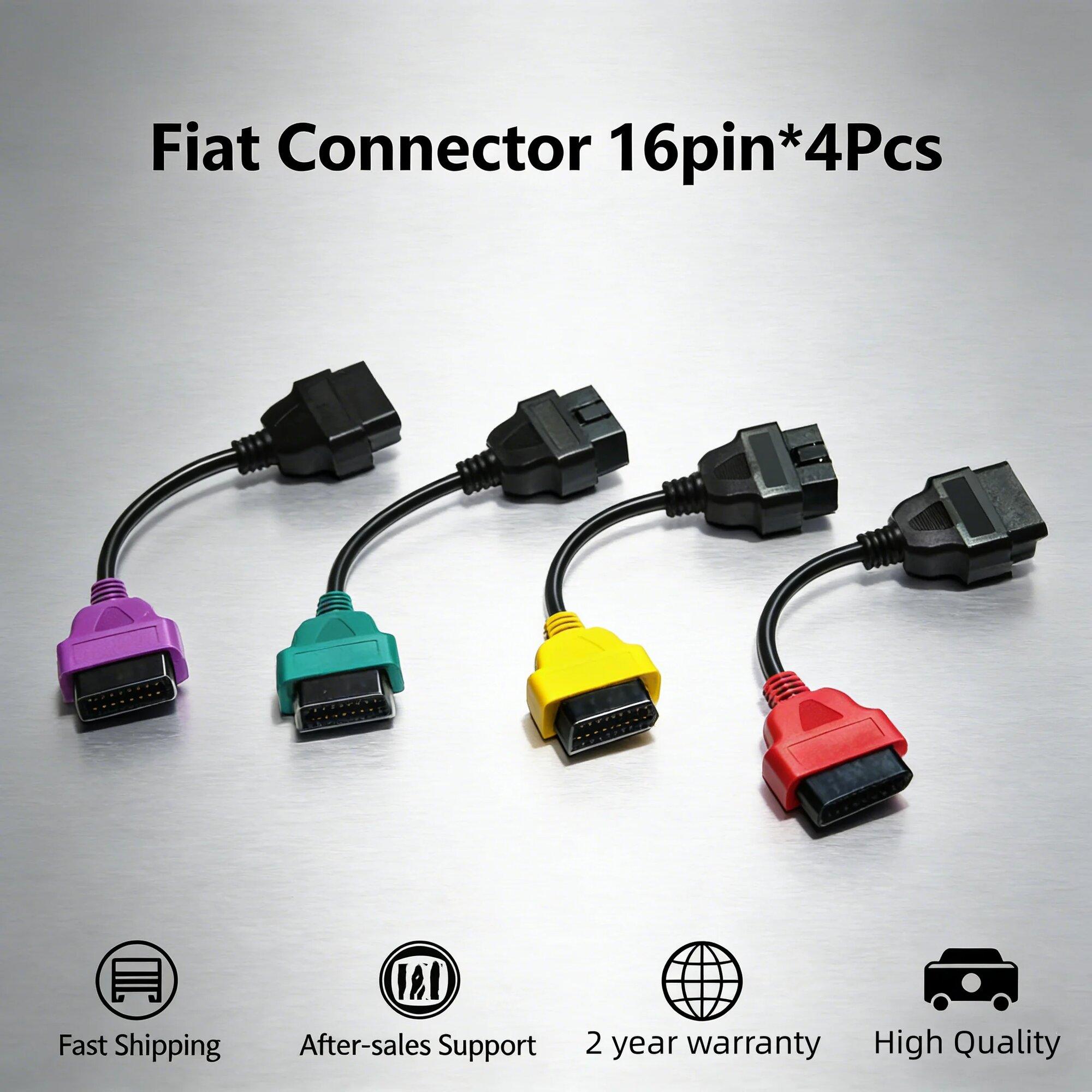 4-цветные кабели для Alfa Fiat ECUScan для Fiat OBD2 ECU Диагностические кабели сканирования/для Fiat obd2 Alfa Romeo и Lancia fiat