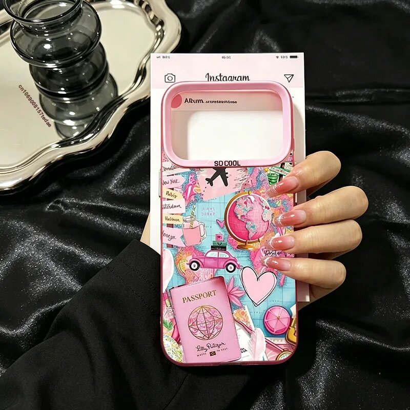 Чехол для телефона с принтом «Путешествие на самолете» для iPhone 17 Pro, iPhone17 Про Макс, style 1