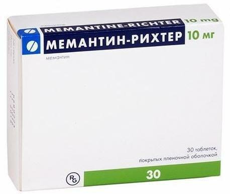 Мемантин-Рихтер, таблетки покрыт. плен. об. 10 мг, 30 шт.