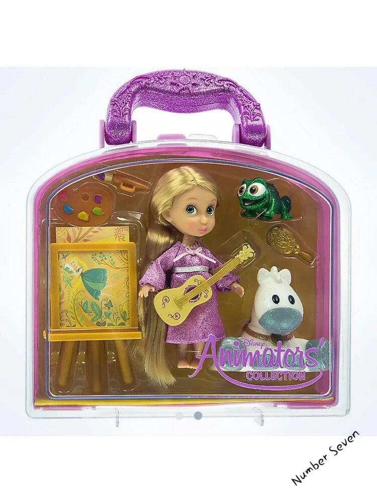 Disney Rapunzel Мини-кукла (5 дюймов) с аксессуарами, коллекционная, 10 см