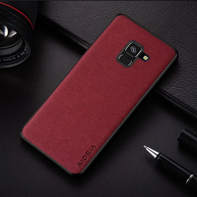 Бордовый чехол для Samsung Galaxy A8 Plus A730F
