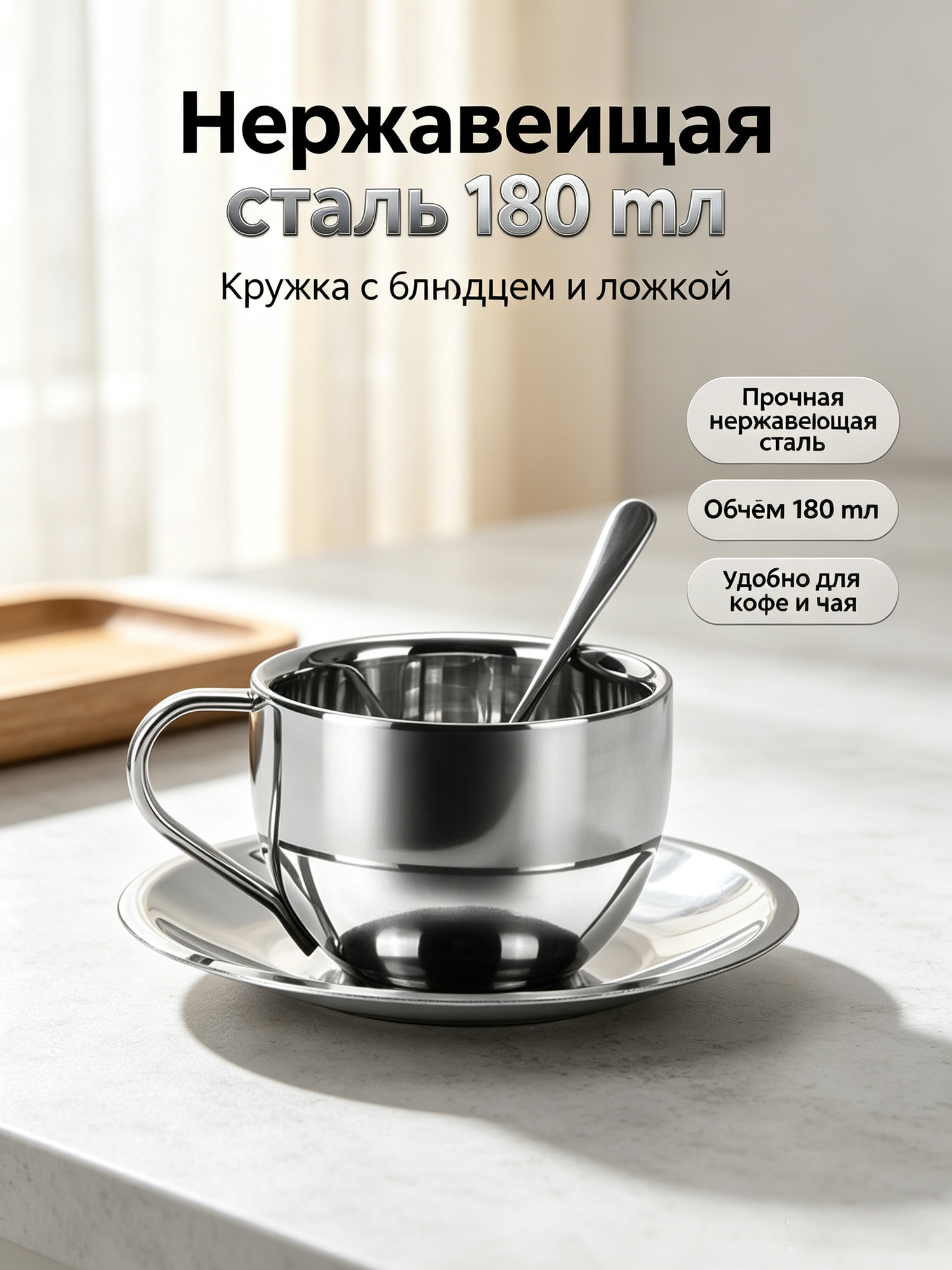 Двустенная кружка Милан сталь 304 термоизоляция, кофейная кружка для офиса, набор