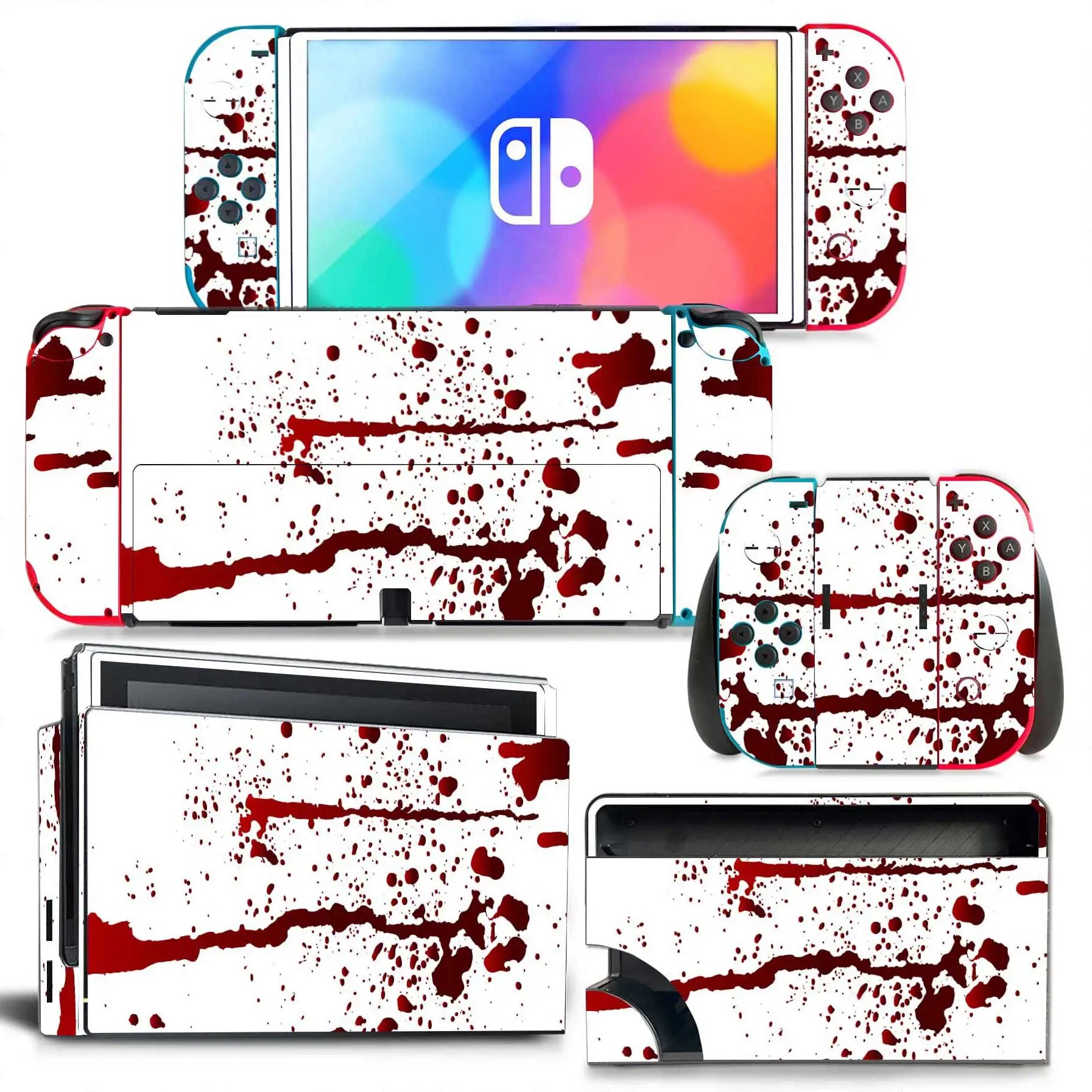 GAMEGENIXX наклейки для Nintendo Switch Oled пламя