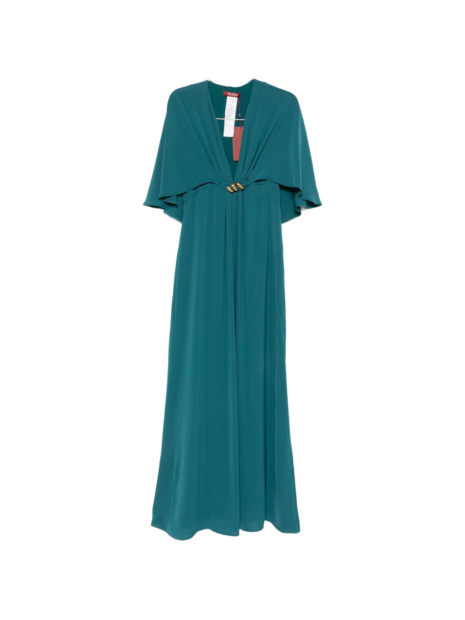 Платье Cape-effect gold-tone-detail maxi dress
