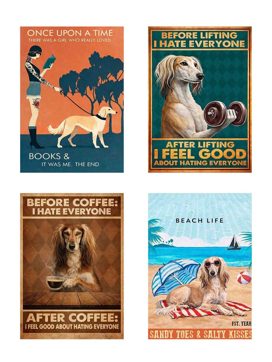 Салюки, Beach Life, 4 Плаката, 30x21см