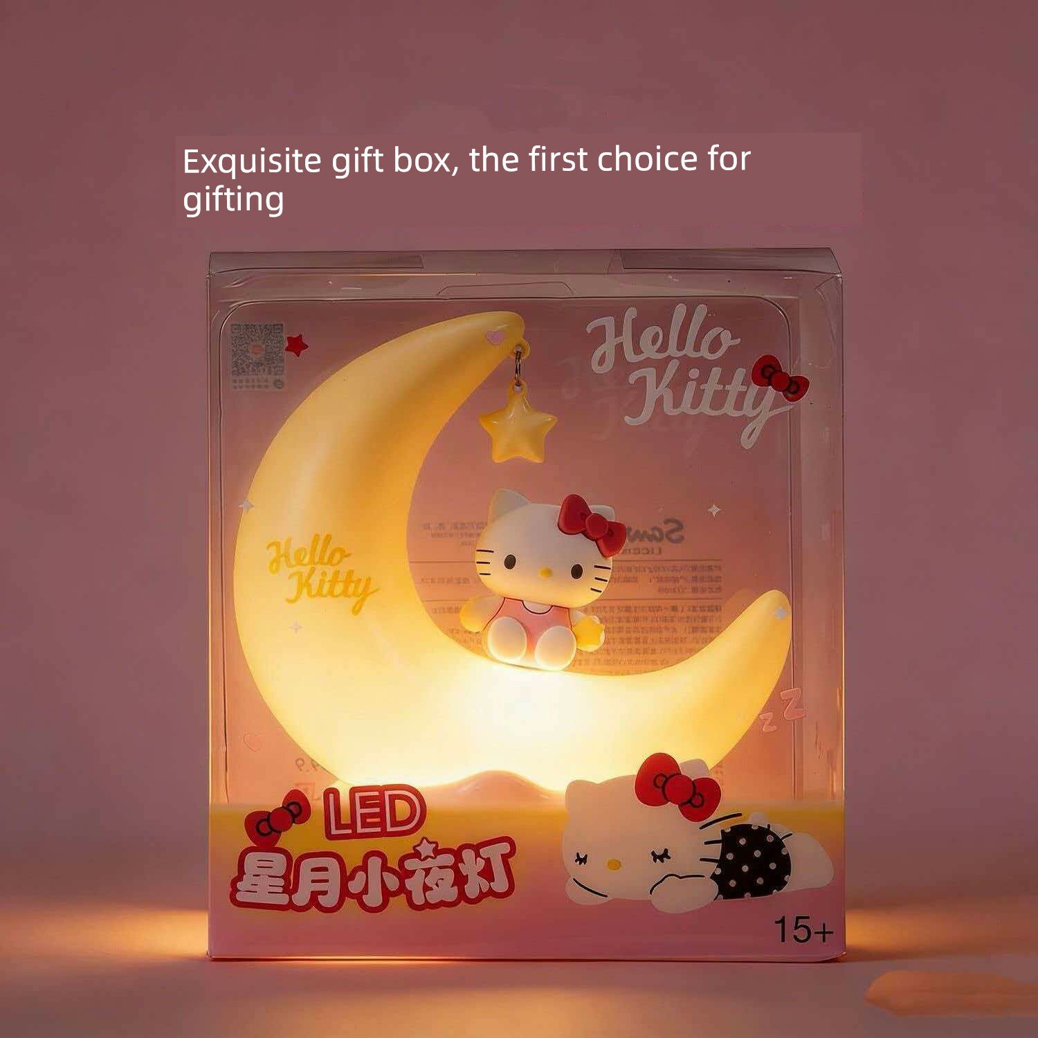 Ночник MINISO Hello Kitty Moon LED с функцией зарядки, атмосферная лампа-украшение в виде кошки Китти Технические
