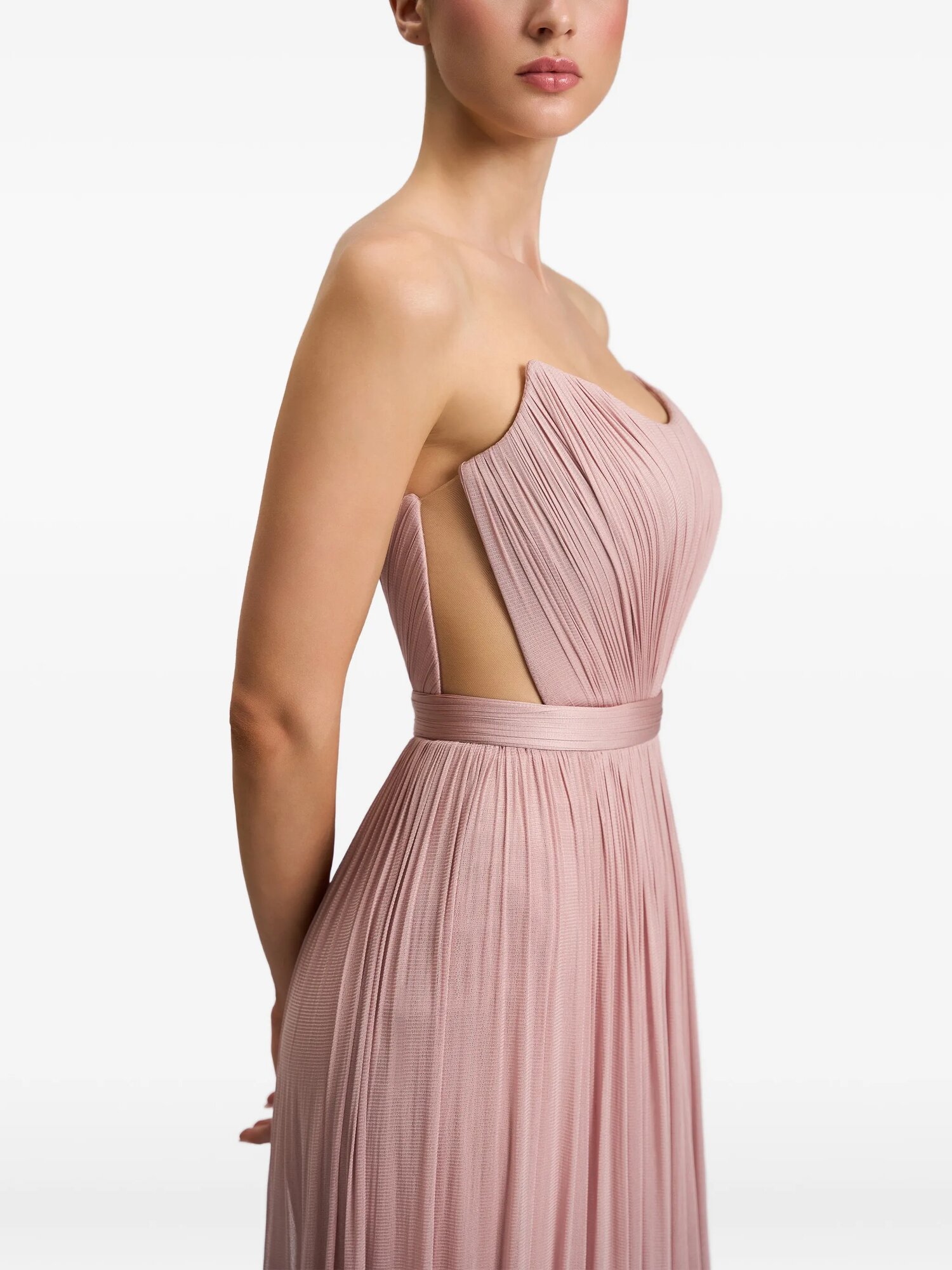Платье Estella pleated strapless maxi dress