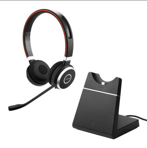 Двухканальные наушники Evolve 65 UC для онлайн-обучения и музыкальной тренировки с двойным микрофоном