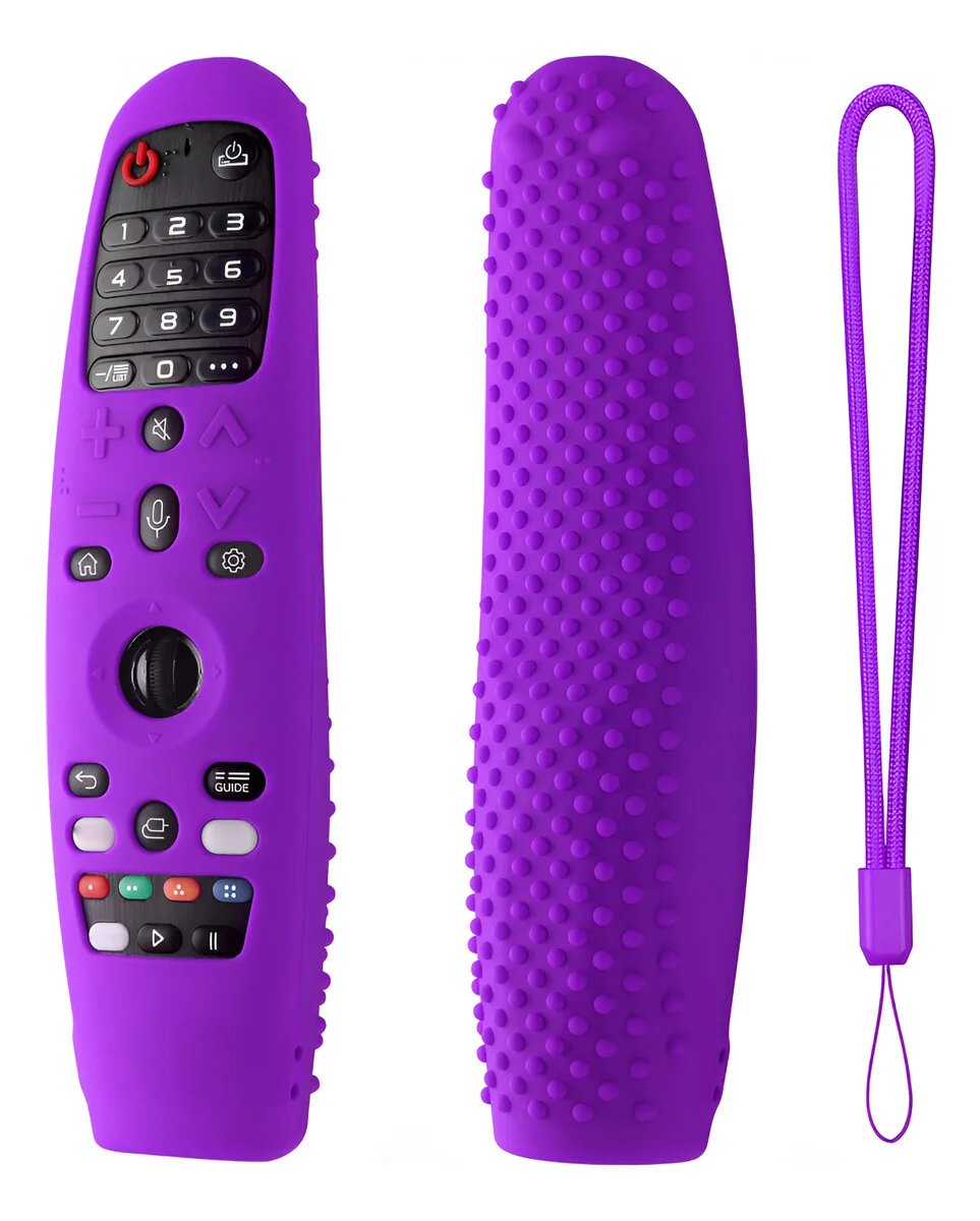 Силиконовый чехол для пульта LG Magic Remote AN-MR19BA/MR18BA, фиолетовый