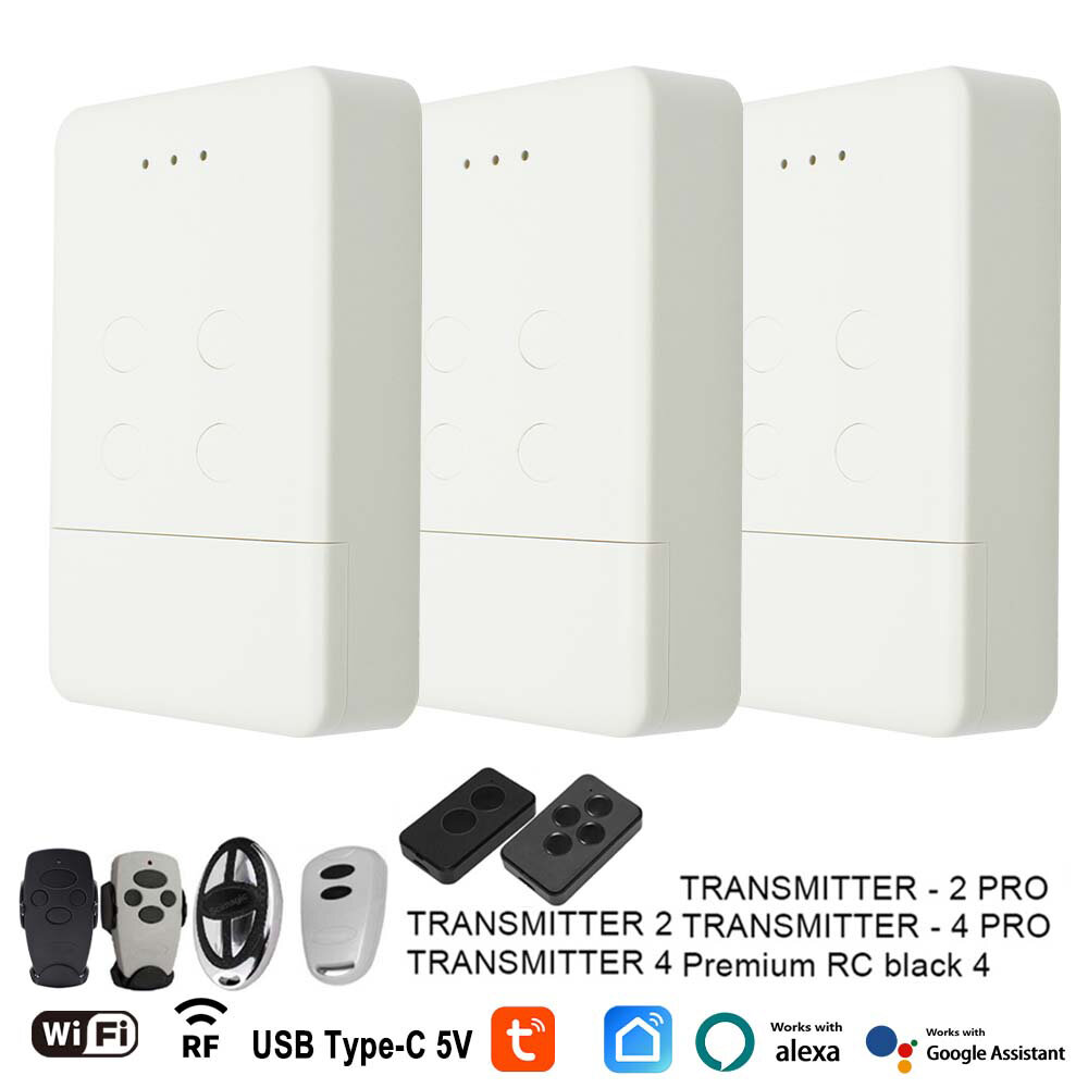 Новый Умный RF Wifi конвертер ворота пульт, дистанционного управления Tuya App для Transmitter 2-pro 4pro 433 Функция обмена, Alexa Google Home, 3шт