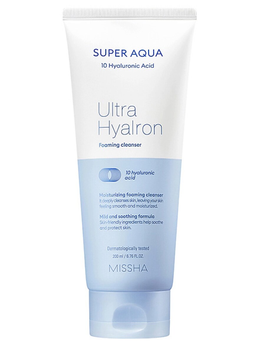Пенка для лица Missha Super Aqua Ultra Hyalron Cleansing Foam, 200 мл