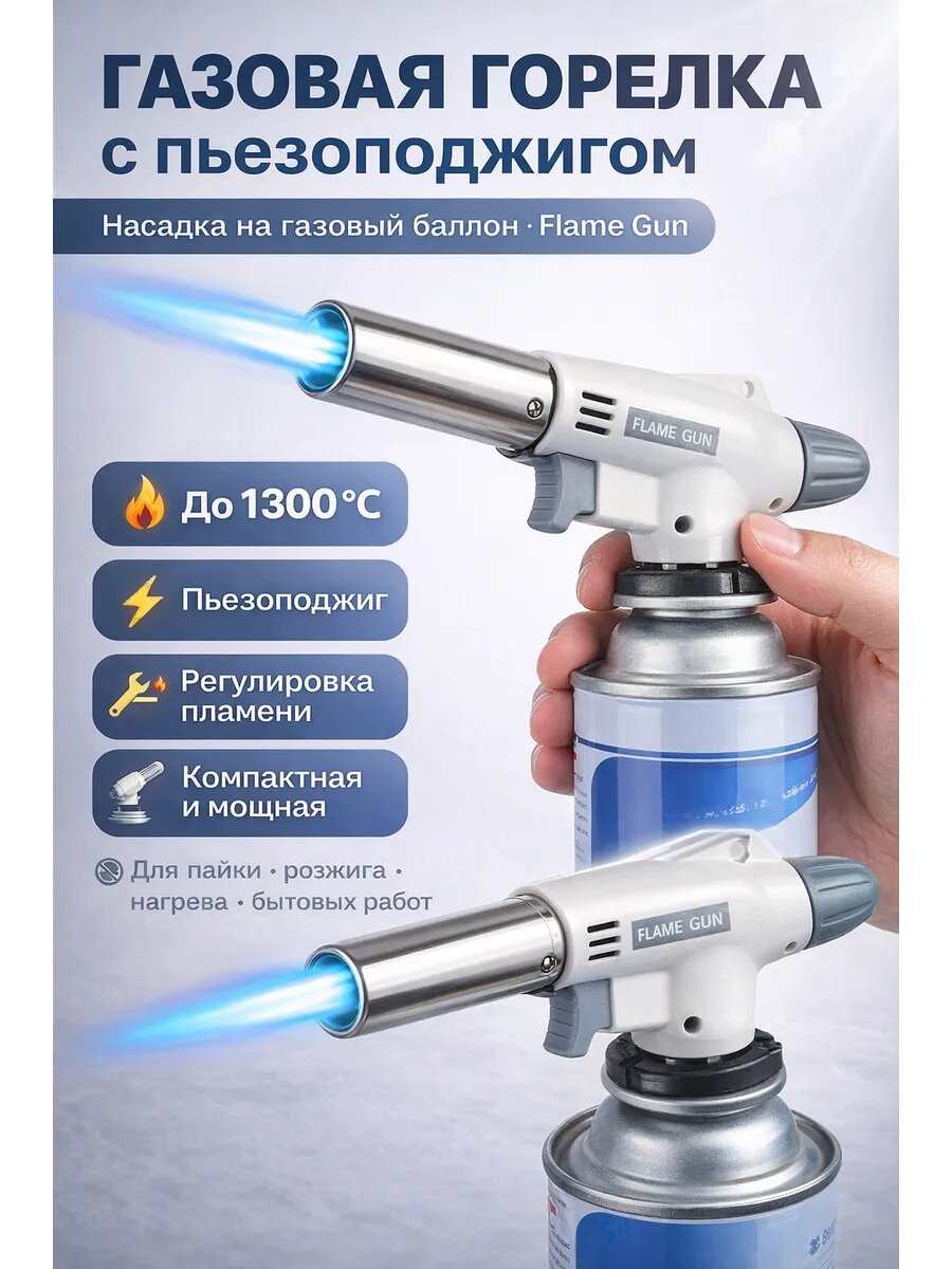 Газовая горелка с пьезоподжигом