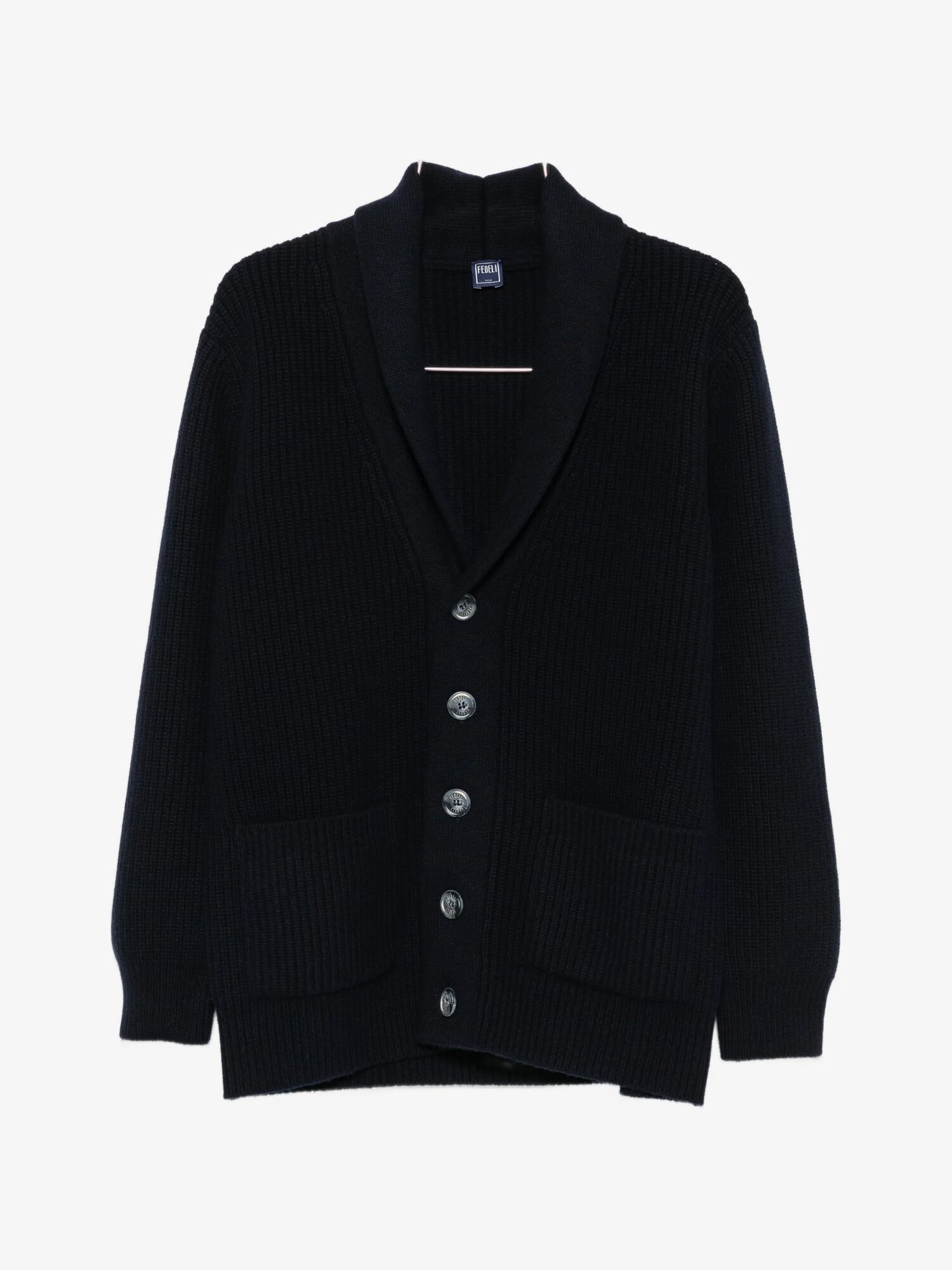 Кардиган Ribbed-knit shawl-collar cardigan