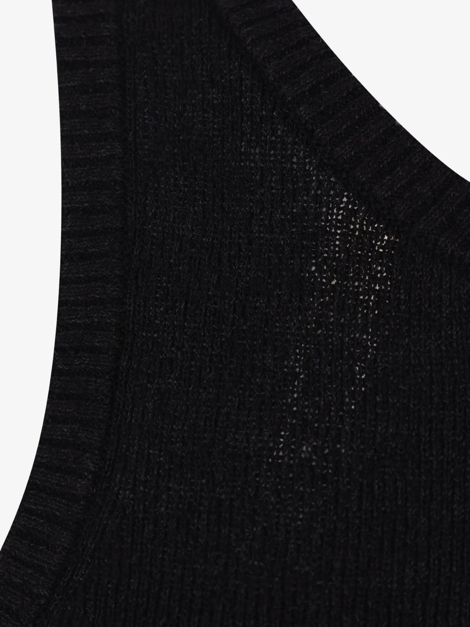 Топ Co Ribbed-knit silk-blend top, размер 44, black — фото 1