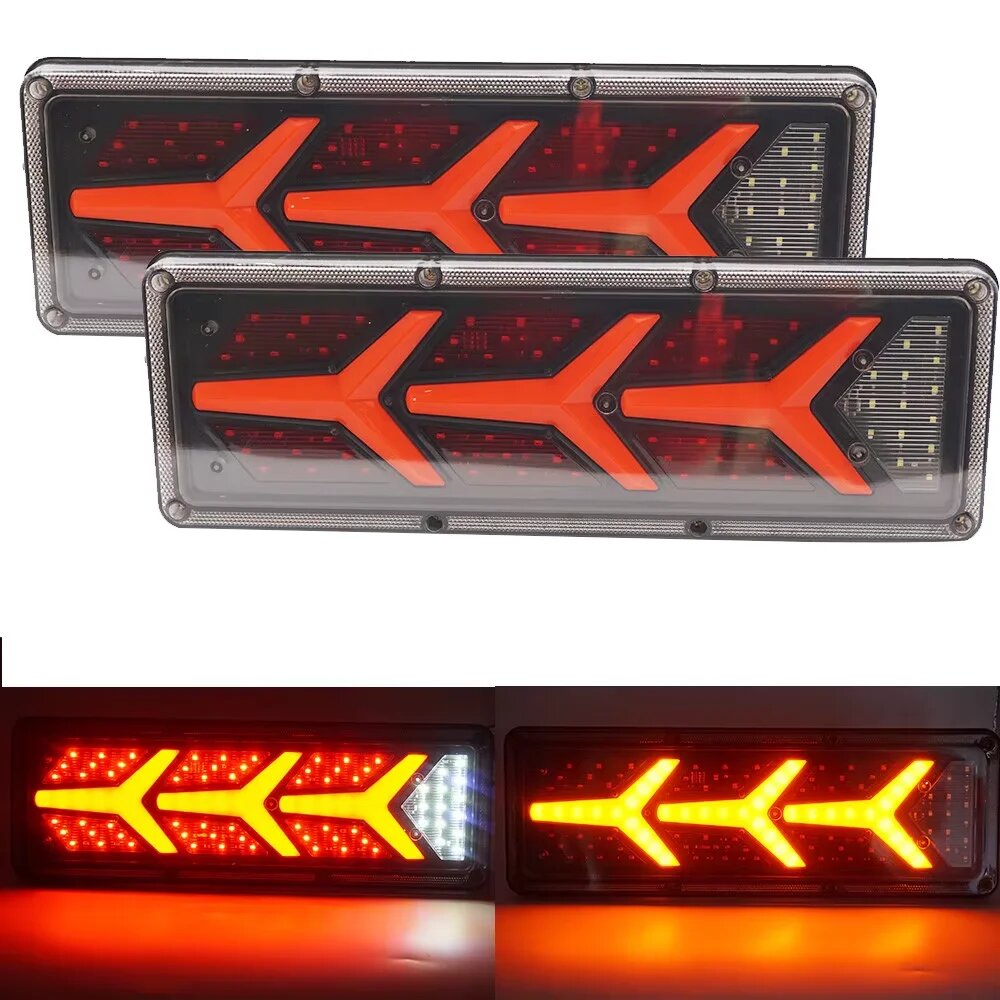 2 шт. LED задние фонари 12/24В, 46см, красный