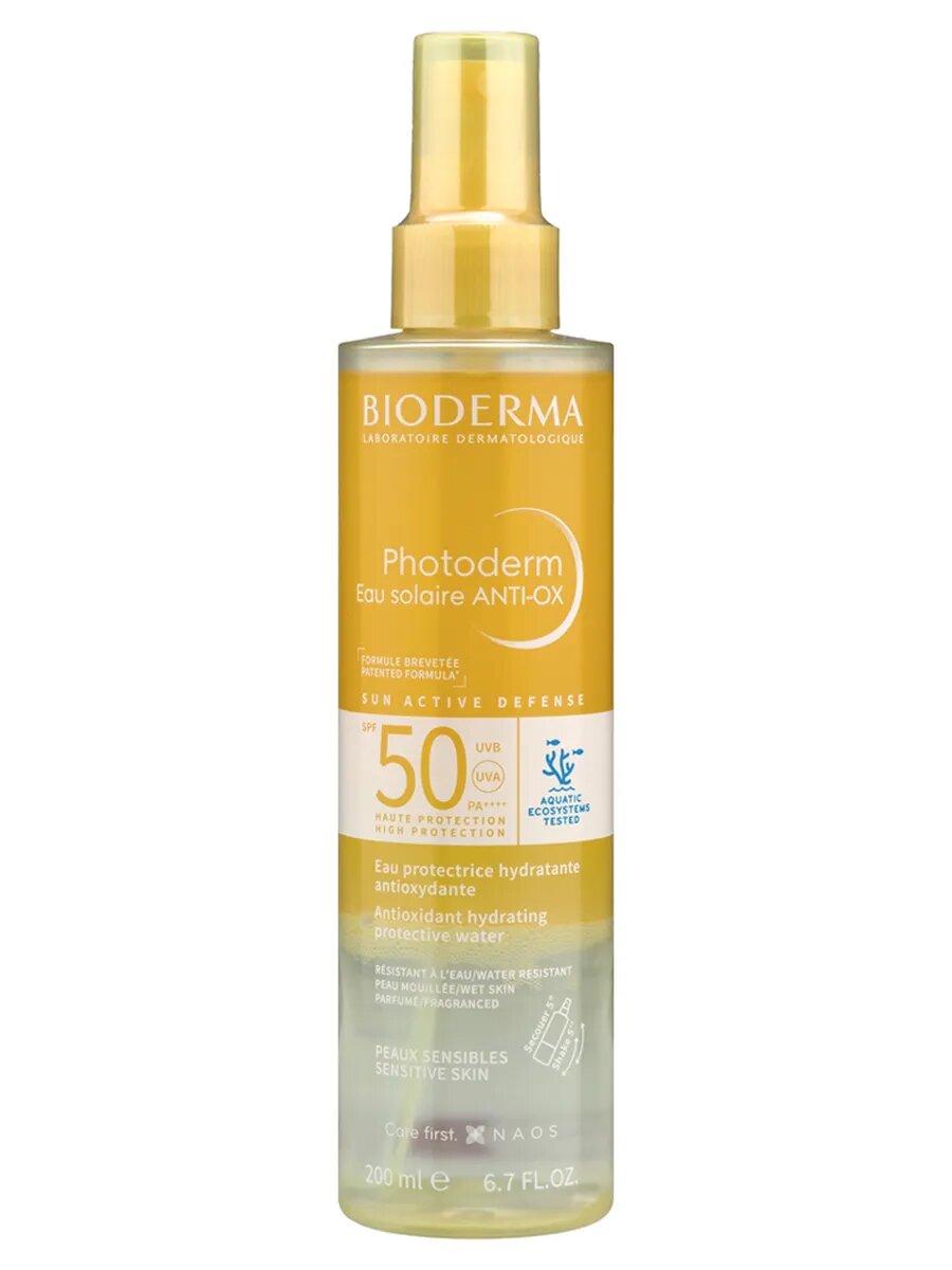 Bioderma photoderm спрей солнцезащитный антиоксидантный увлажняющий spf50 200 мл