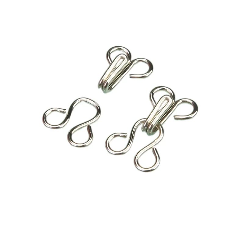 Крючки для одежды металлические 100 шт 11.7mm (Spring Type), Silver