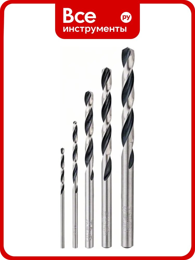 Набор сверл HSS PointTeQ 2-6 мм, 5 шт. Bosch 2608577345