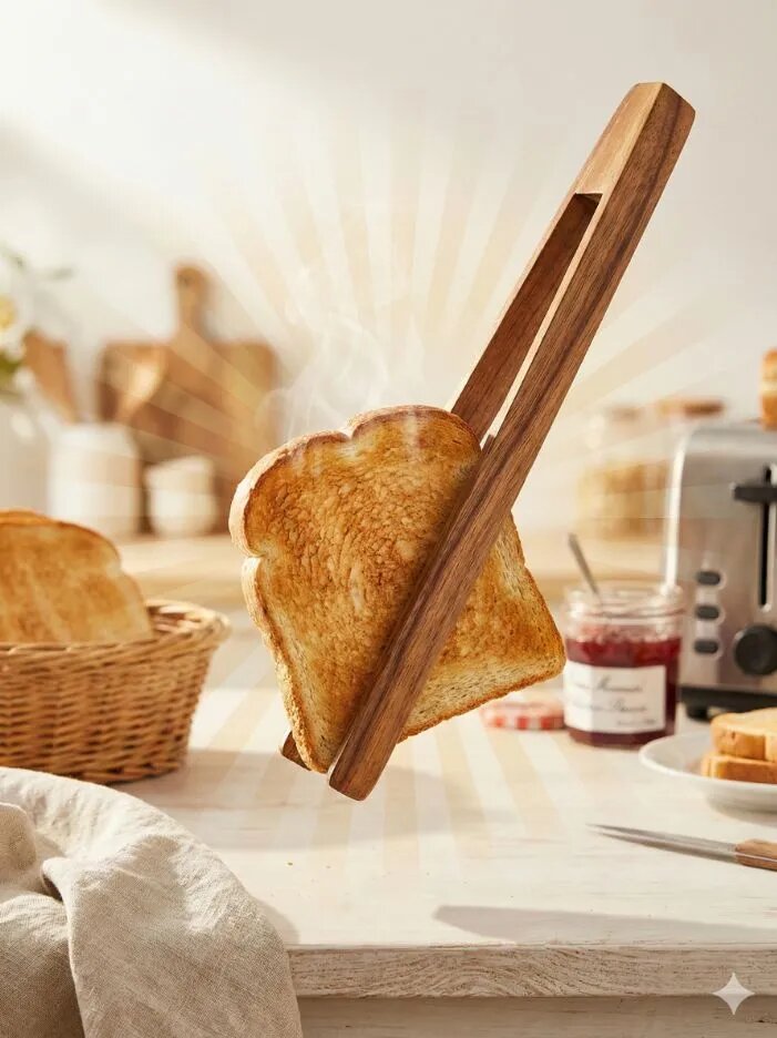 Шумовка длиной 31 см, темно-коричневого цвета, для приготовления барбекю и гриля