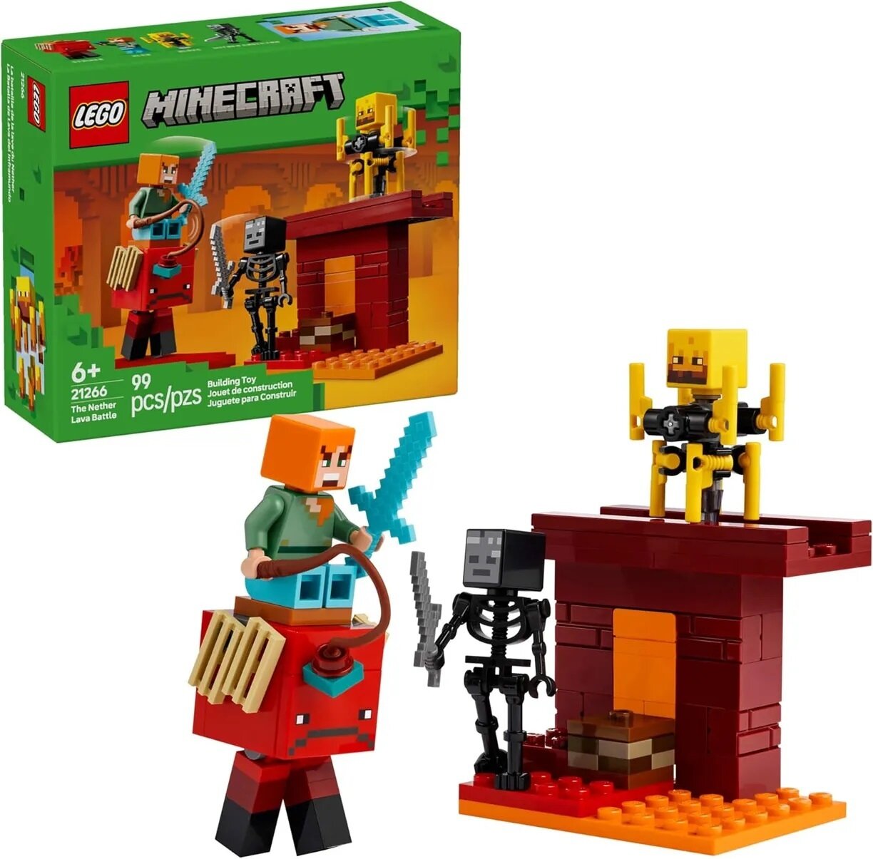 Minecraft LEGO 21266 Конструктор Битва за лаву Нижнего мира