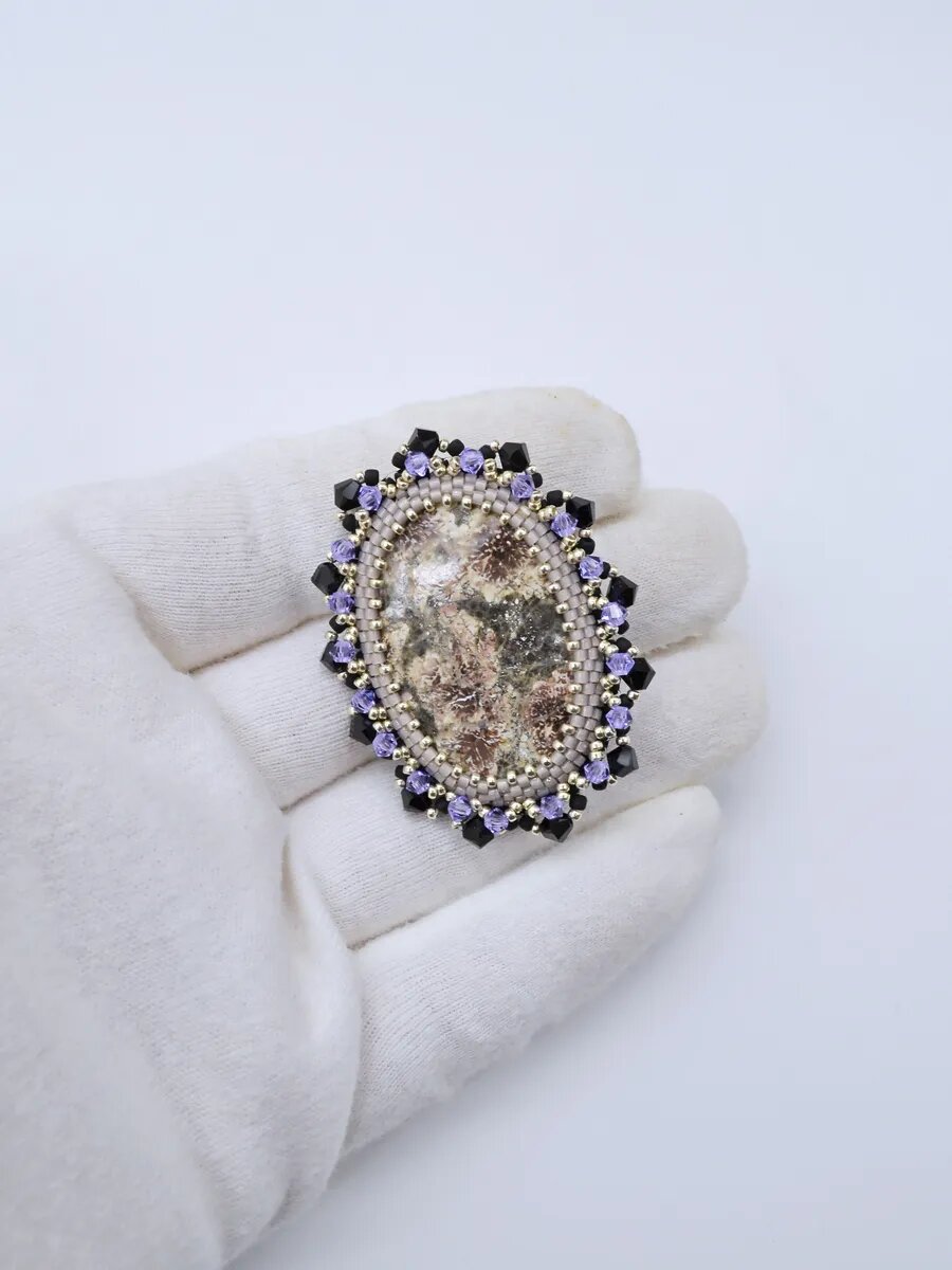 Брошь, кристалл, кристаллы Swarovski