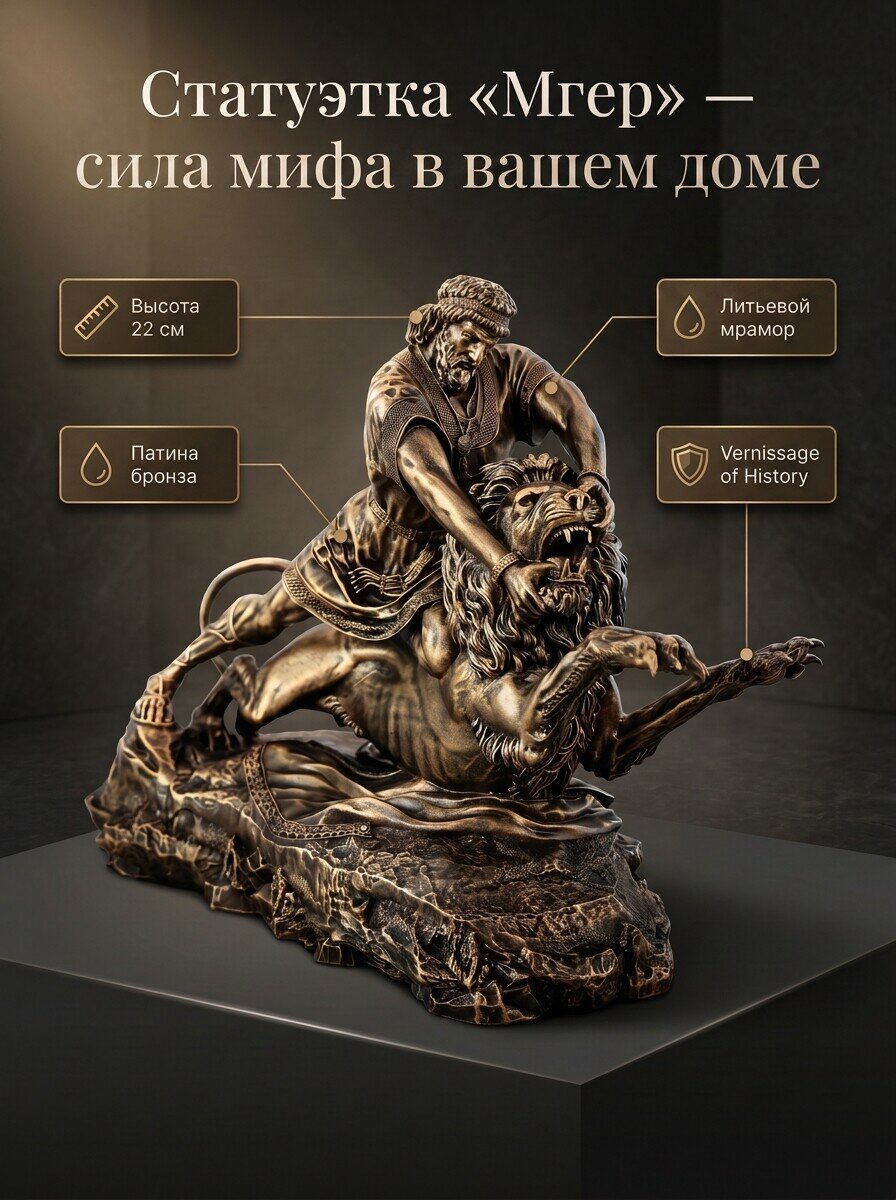 Статуэтка Мгер "Вернисаж истории" (22 см, литьевой мрамор, цвет бронза)