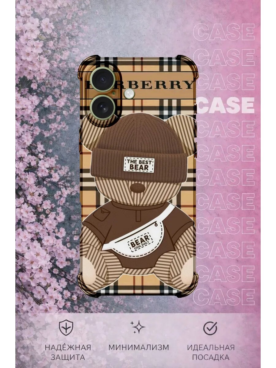 Чехол на iPhone 17 с принтом Медведь Burberry