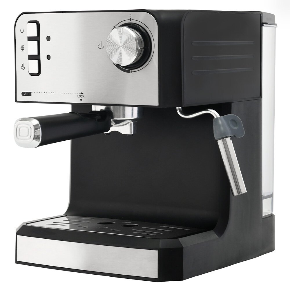 Кофеварка ARG CM003, эспрессо, капучино, давление 20бар, 850W, рожковый тип, черный