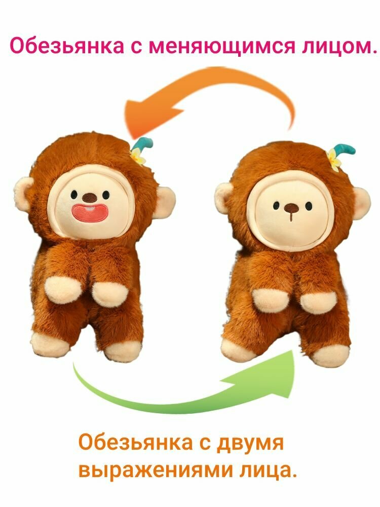 Интерактивная плюшевая обезьянка с меняющимся лицом: идеальный подарок для детей