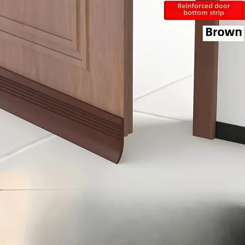 Самоклеящийся уплотнитель для двери 1 м, резиновый Коричневый, Brown, 1M 1 piece