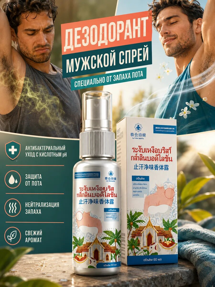 Антиперспирант мужской спрей для подмышек