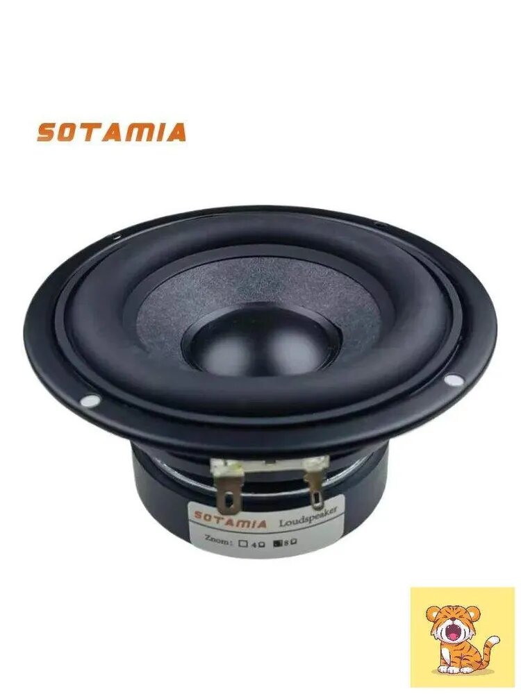 SOTAMIA 1Pcs 4,5-дюймовый низкочастотный динамик 8 Ом 30 Вт, Аудио Басовый динамик сабвуфер DIY Книжная полка Домашняя музыка Bluetooth