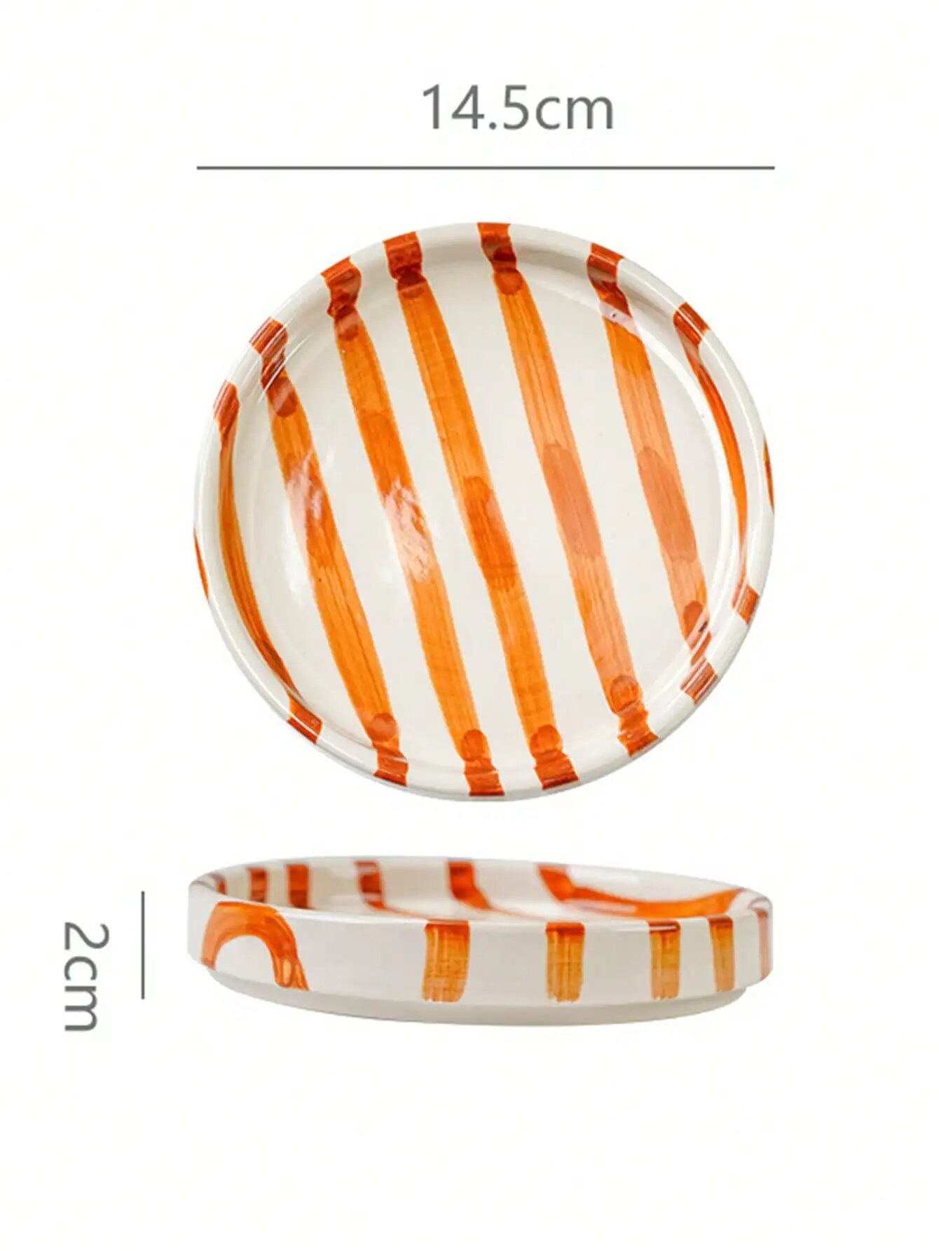 Керамическая тарелка корейского стиля orange 1pc
