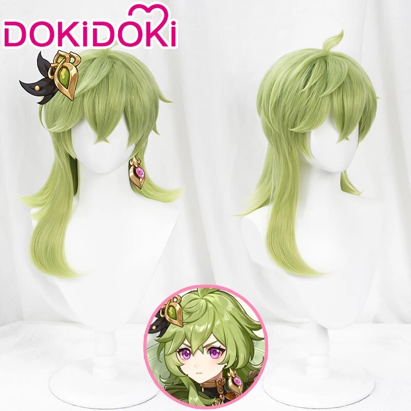 Косплей парики Genshin Impact DokiDoki Зеленый, Collei Without Scalp, PRE-SALE
