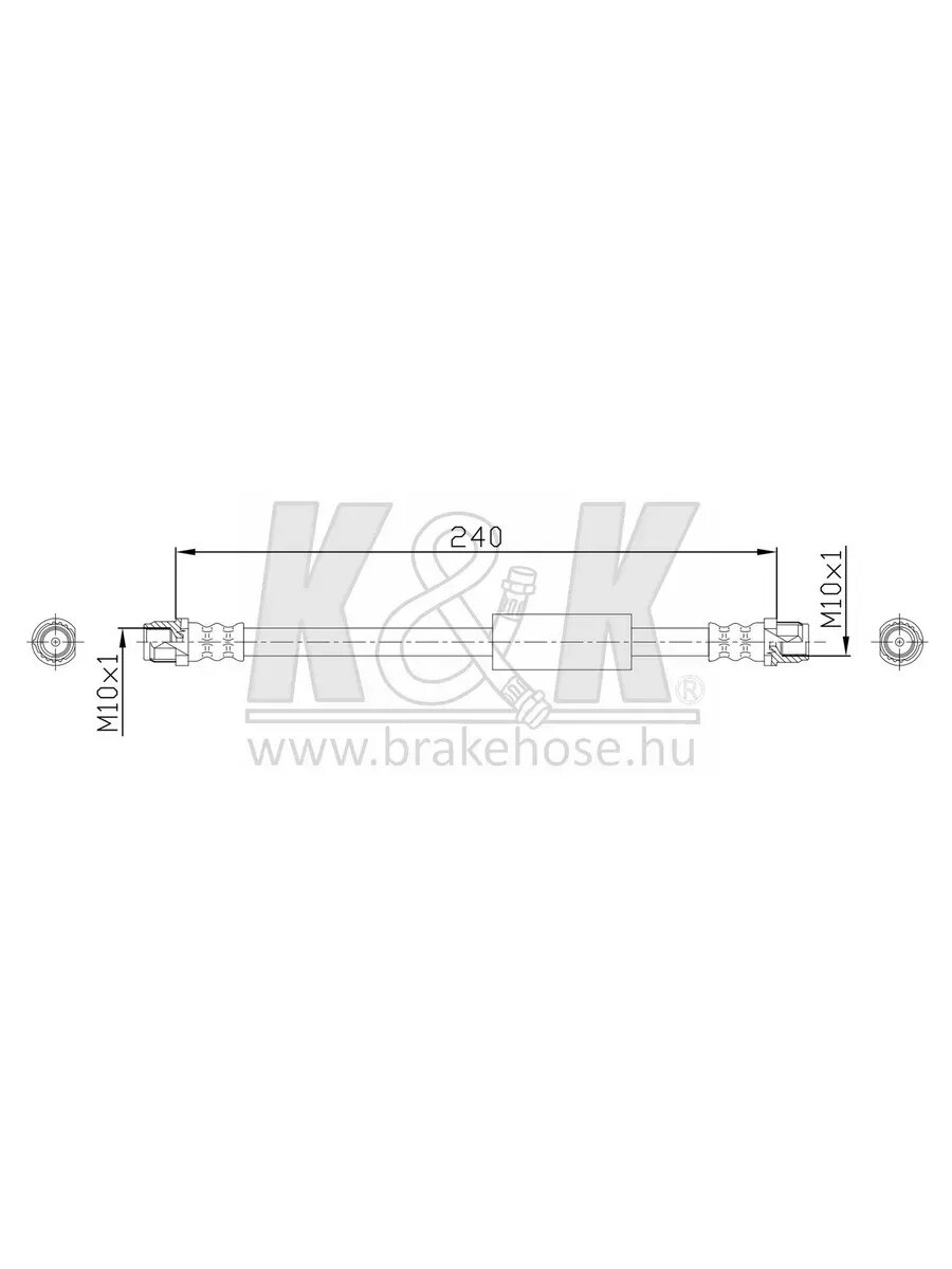 Тормозной шланг Peugeot Expert 1.6/2.0 HDi K&K