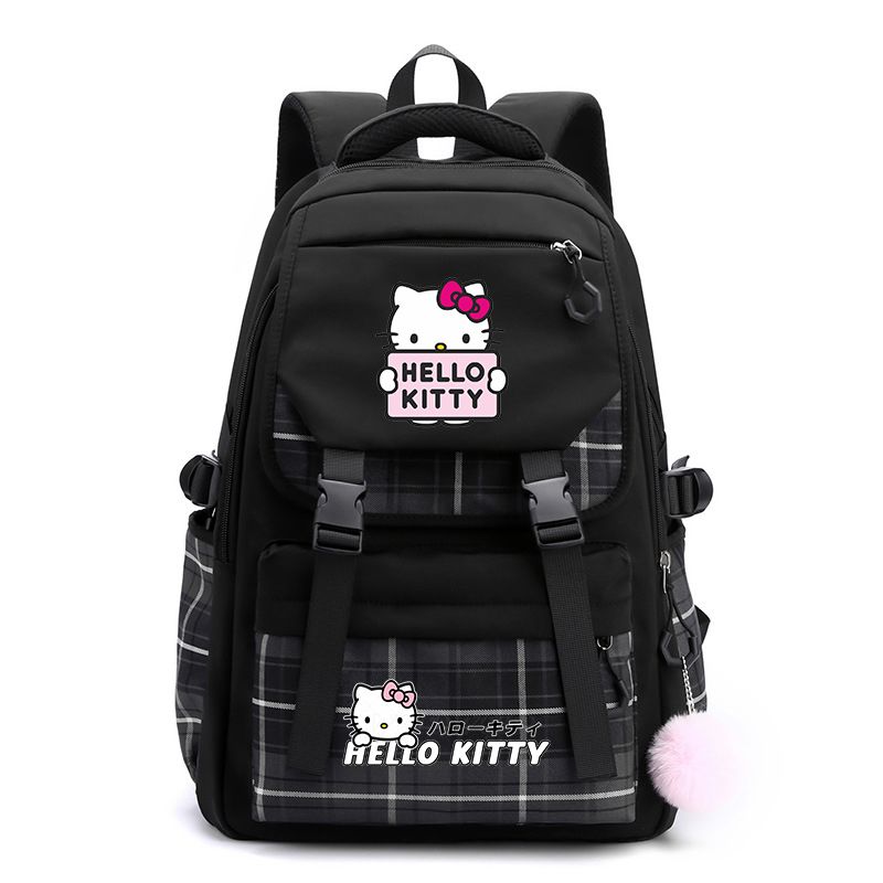 Лёгкий рюкзак 470 г в стиле Hello Kitty, 42×30×15 см, водоотталкивающий, школьный для девочки